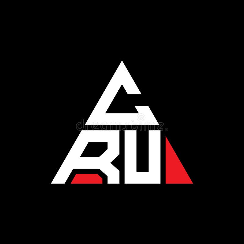CRU Triangle Letter Logo Design with Triangle Shape. CRU Triangle Logo ...