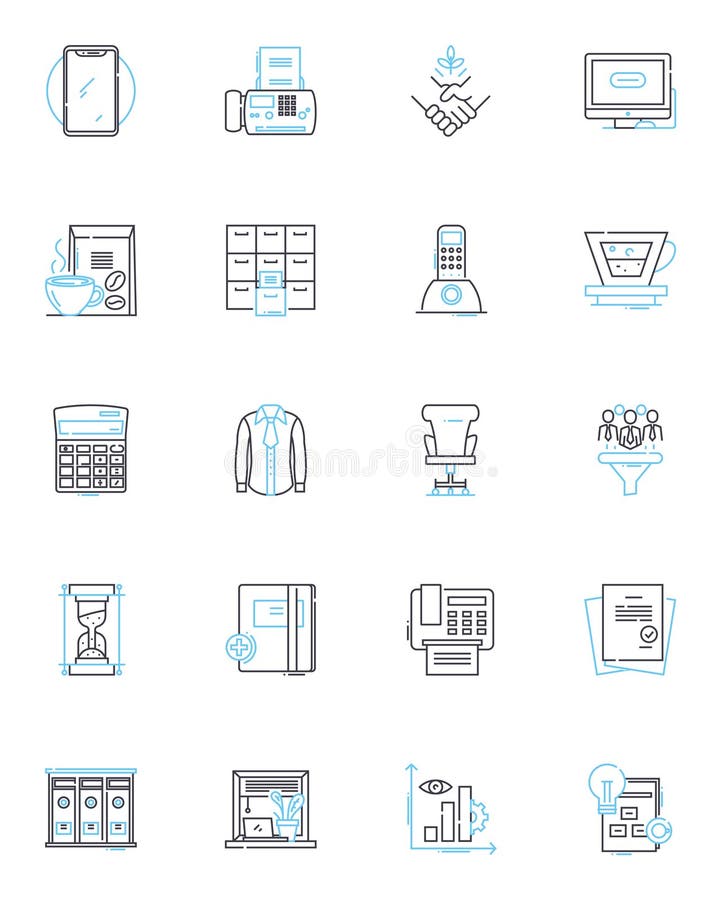 Crucial Corporation Linear Icons Set. Technology, Security, Innovation ...