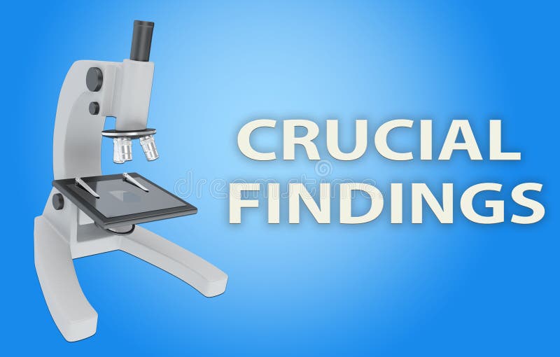 CRUCIAL FINDINGS concept stock illustration. Illustration of person ...