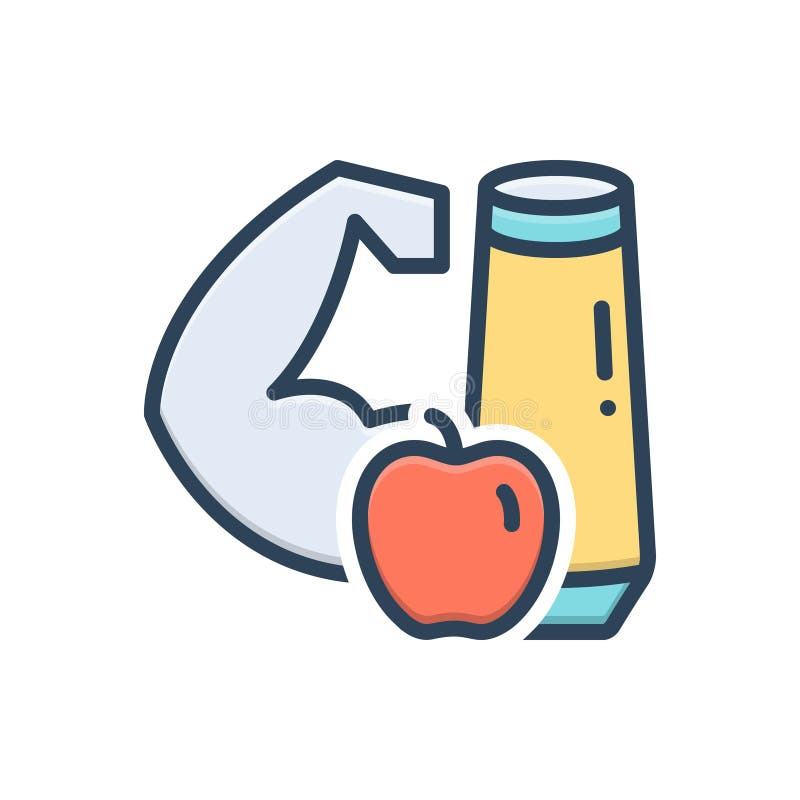 Color Illustration Icon for Crucial, Muscles and Important Stock Vector ...