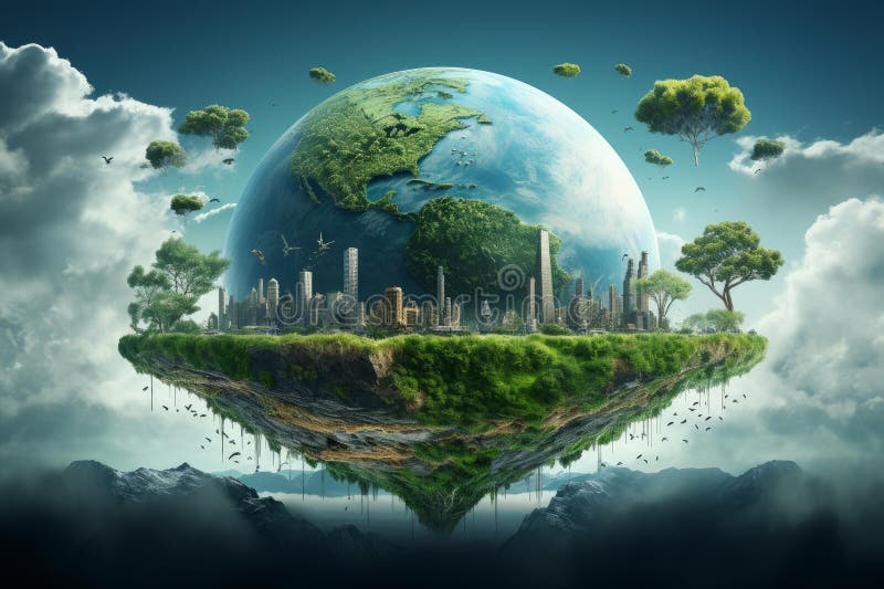 Crucial Save Planet Earth. Generate Ai Stock Illustration ...