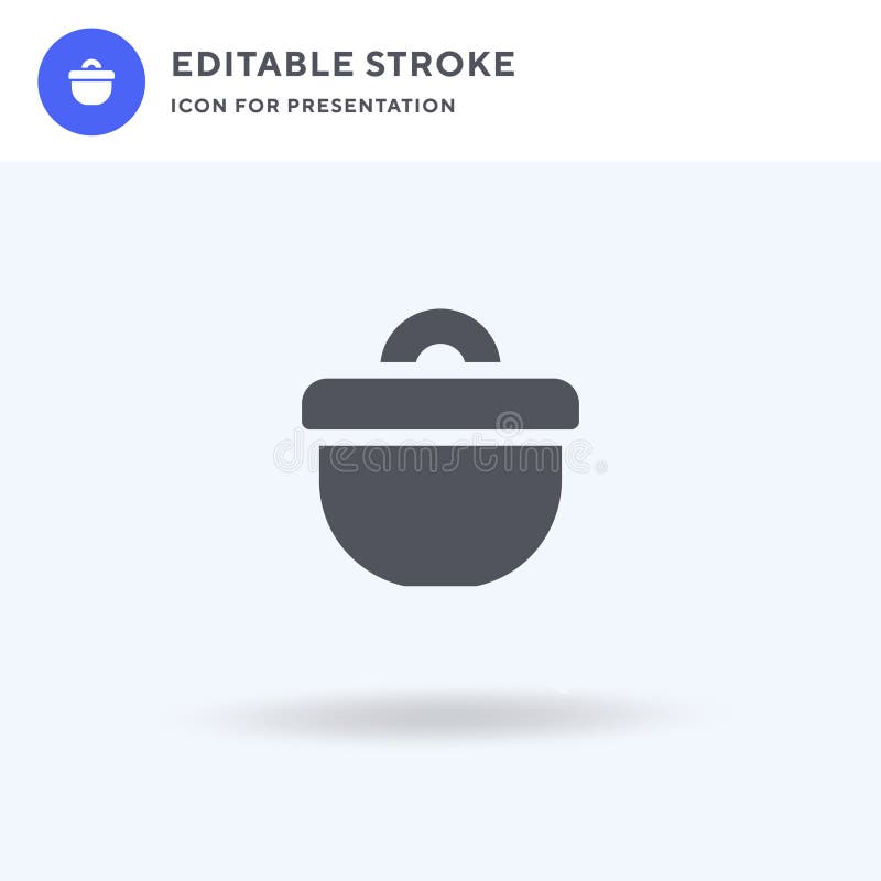 Crucible Icon Vector, Filled Flat Sign, Solid Pictogram Isolated on ...