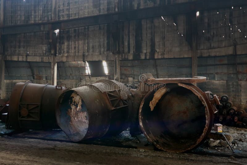 Crucible Steel through Use and Then Discard Them Stock Image - Image of ...