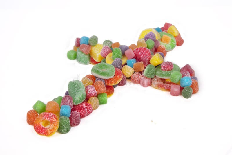 Crucifijo de Caramelos imagen de archivo. Imagen de cruz - 31293723