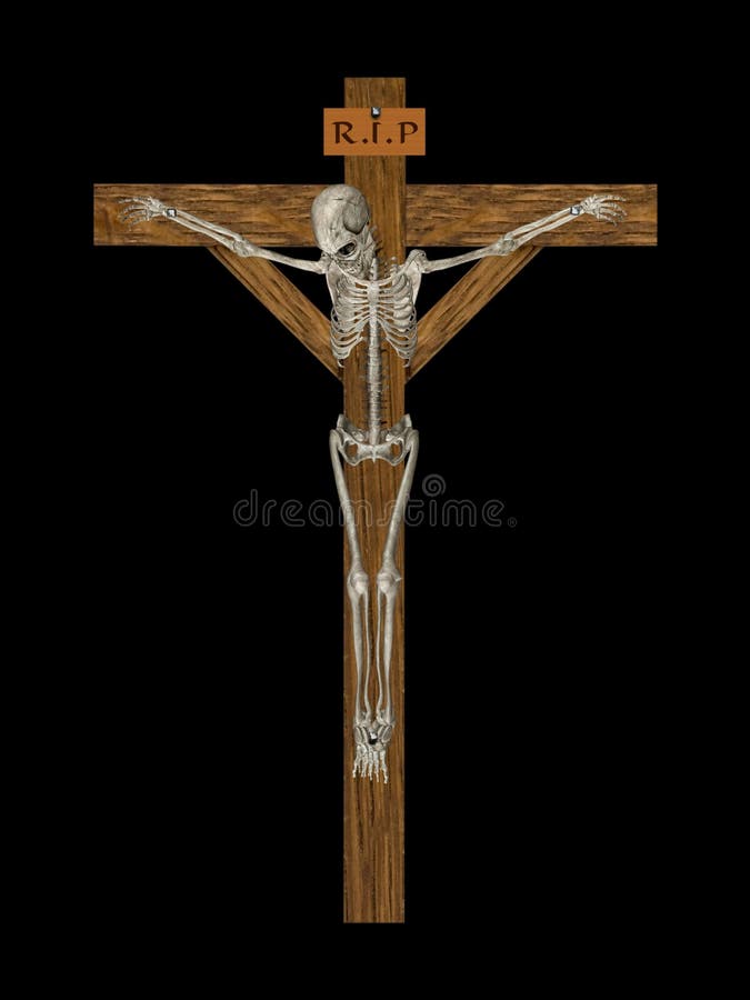 Crucifique el esqueleto stock de ilustración. Ilustración de junta ...