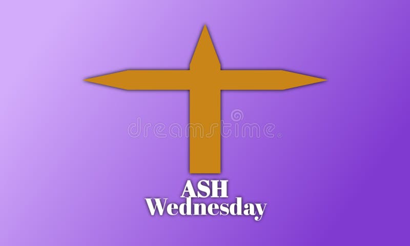 Crucifix with Ash Wednesday Stock Illustration - Illustration of holy ...