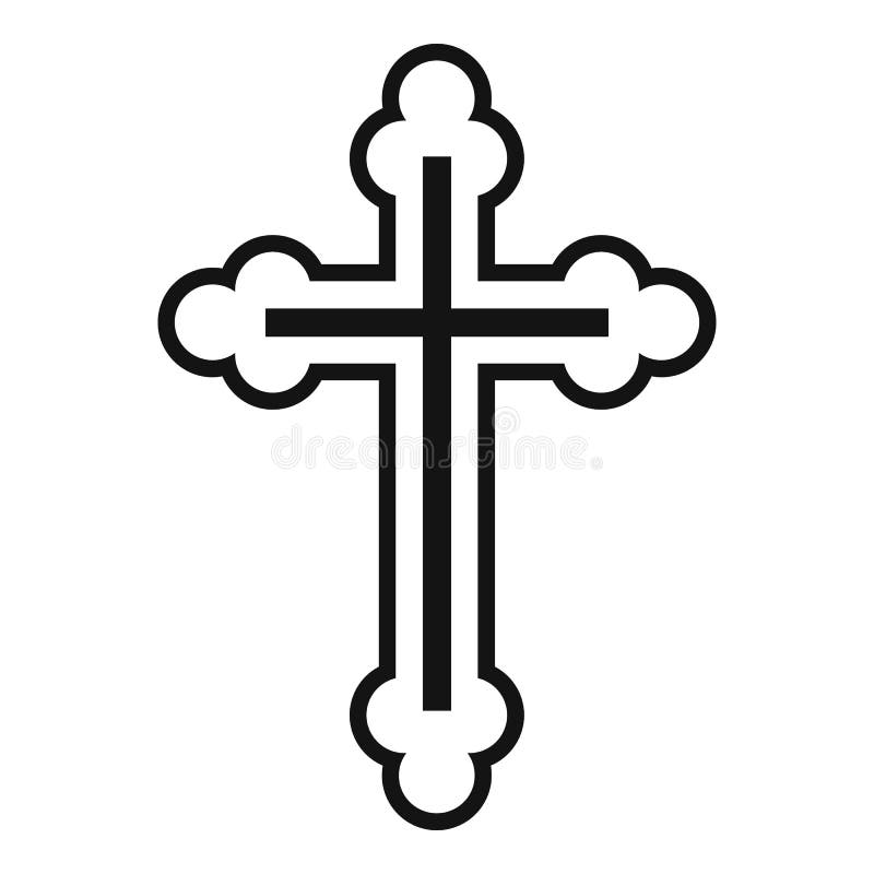 Crucifix Icon in Simple Style Stock Vector - Illustration of ...