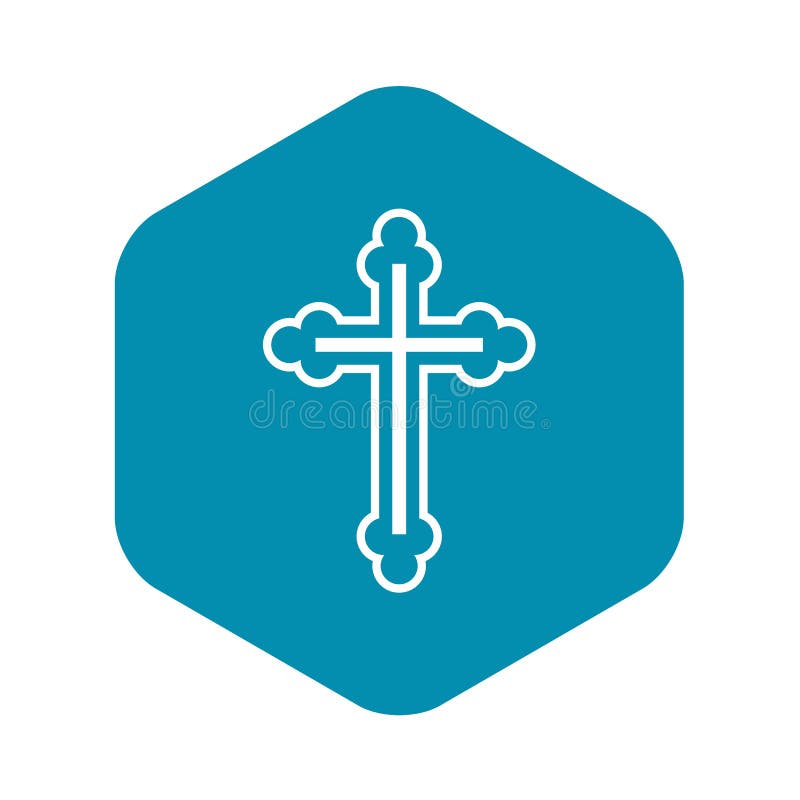 Crucifix Icon in Outline Style Stock Illustration - Illustration of ... Crucifix Icon in Outline Style Stock Illustration - Illustration of ...