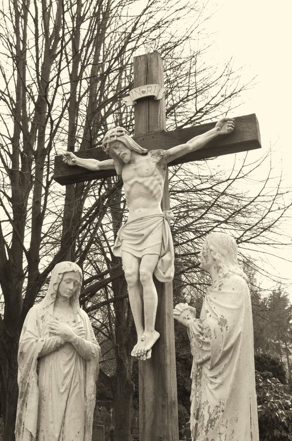 Crucifix stock photo. Image of hope, graveyard, sculpture - 30865870