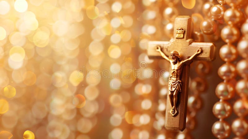Crucifix in the Light Background with Copy Space Stock Image - Image of ...