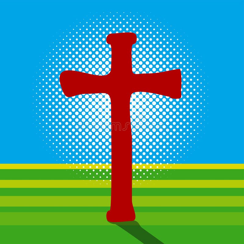 Crucifix and Light stock vector. Illustration of death - 51476540