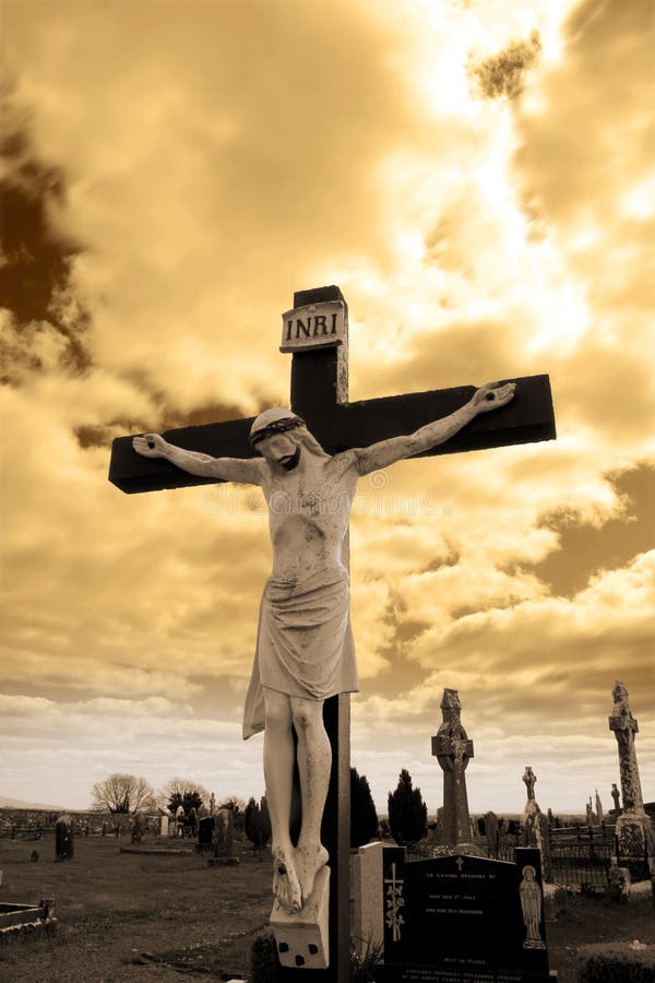 The crucifixion stock photo. Image of cemetery, heaven - 29526252