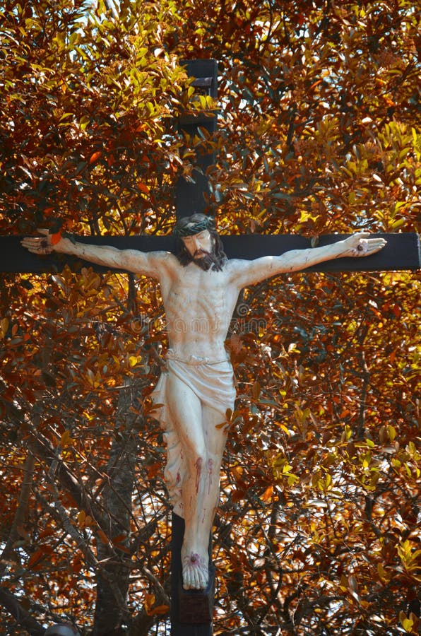 Crucifixion among trees stock photo. Image of bright - 38199076