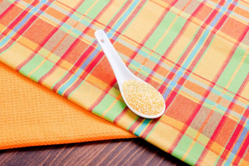Crude Corn Grits on the Board Diet Food Stock Image - Image of grits ...