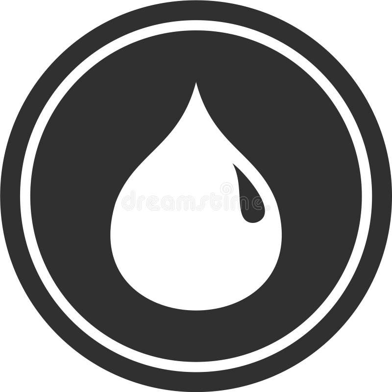 Crude Oil Drop Sign Icon in Flat Style. Vector Illustration Stock ...