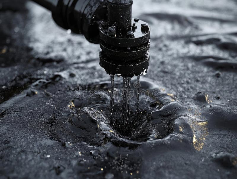 Crude Oil Flowing from a Pipeline, a Visual Representation of the ... Crude Oil Flowing from a Pipeline, a Visual Representation of the ...