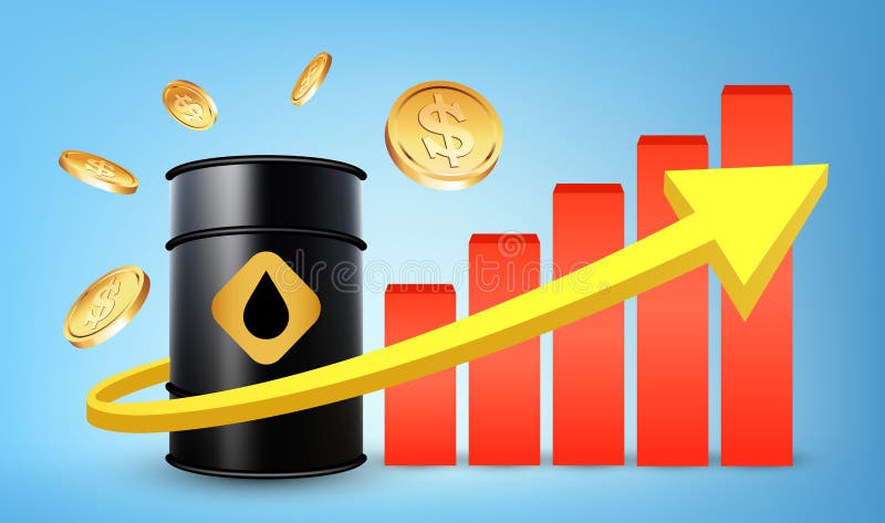 Crude Oil Prices Increase Concept, Vector Illustration Stock Vector ...