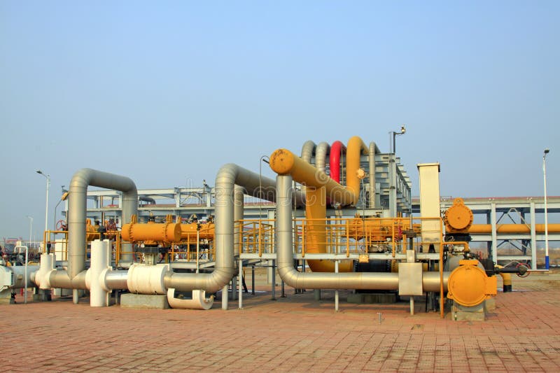 Crude Oil Processing and Transmission Equipment Stock Image - Image of ...