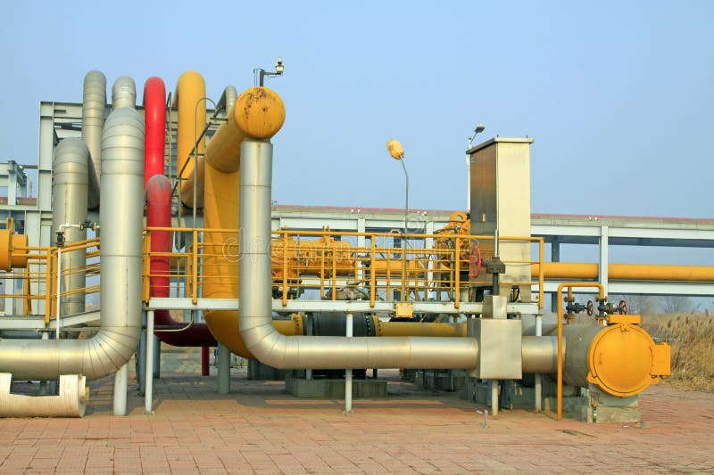 Crude Oil Processing and Transmission Equipment Stock Image - Image of ...