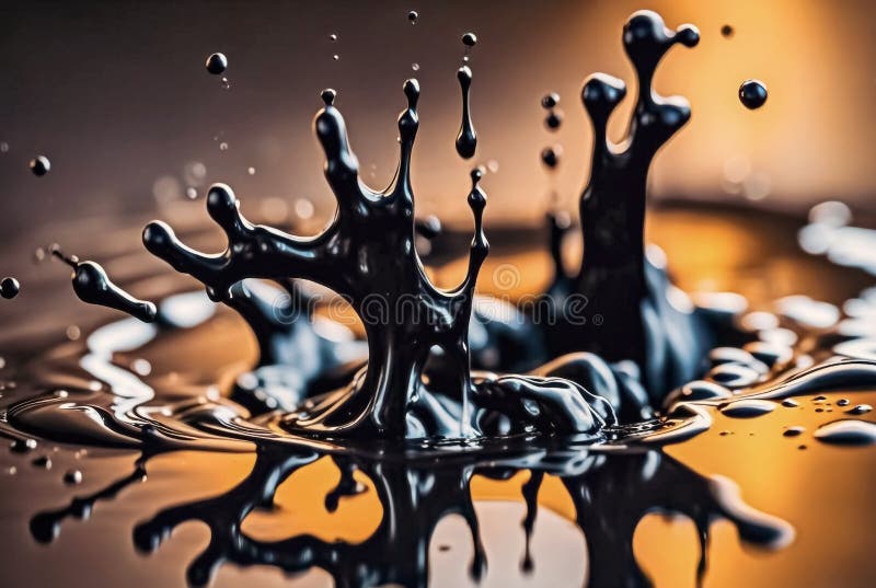 Crude oil splash stock illustration. Illustration of oily - 302154669