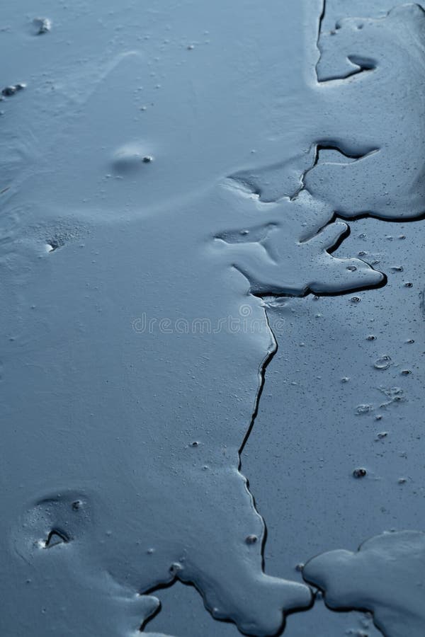Crude Oil Surface Background Textured. Pollution with Oil Products ...