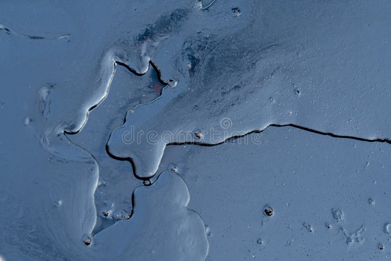 Crude Oil Surface Background Textured. Pollution with Oil Products ...