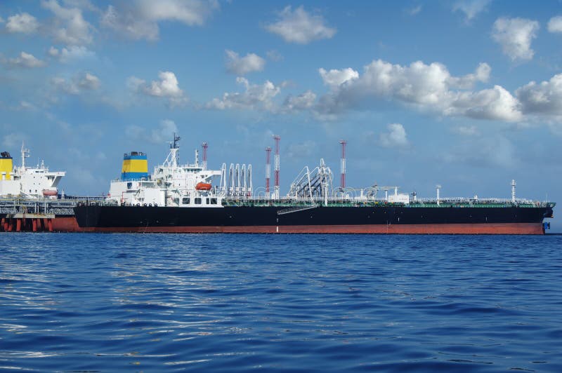 Crude Oil Tanker is Loading in the Port Stock Image - Image of bulk ...