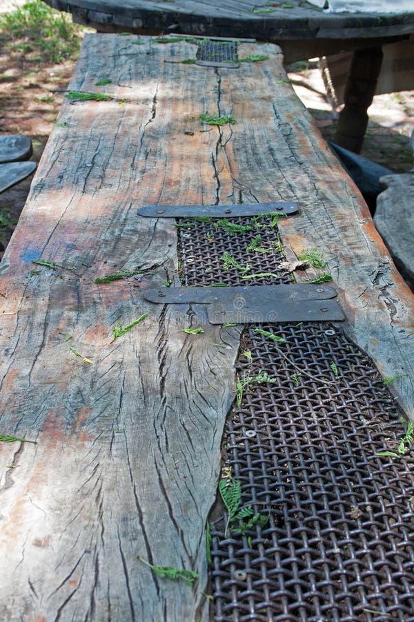 Crude Repairs for a Rough Table Stock Image - Image of style, repaired ...