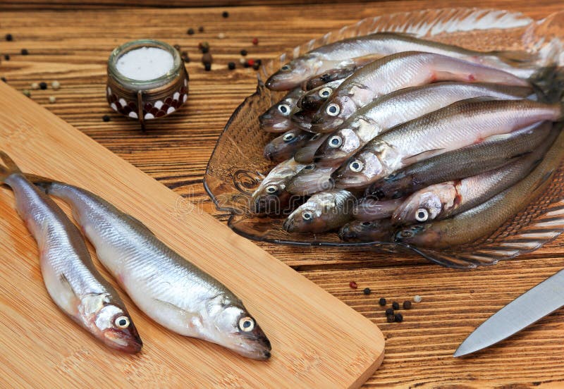 Crude Shallow Saltwater Fish - Smelt. Stock Photo - Image of dish, heap ...