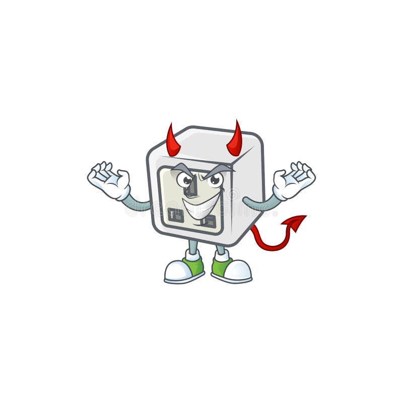 A Cruel Devil USB Power Socket Cartoon Character Design Stock Vector ...