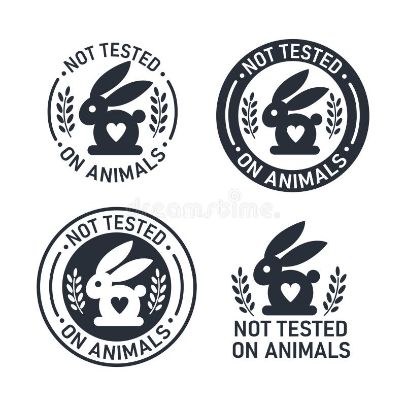 Cruelty Free and Vegan. Not Tested on Animals Sign Stock Vector ... Cruelty Free and Vegan. Not Tested on Animals Sign Stock Vector ...