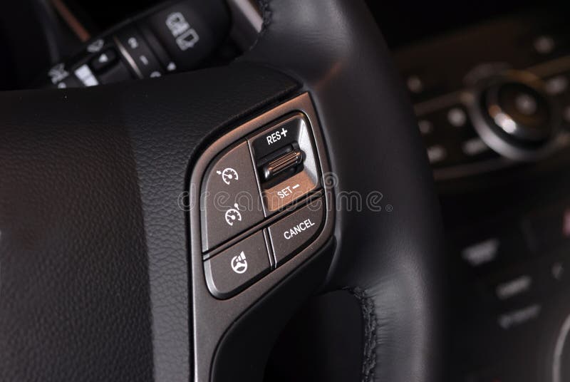 Cruise Control Button on the Wheel Stock Image - Image of details ...