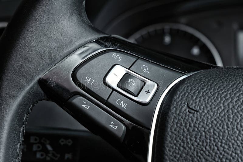 Cruise Control Buttons on the Driving Wheel Stock Image - Image of ...