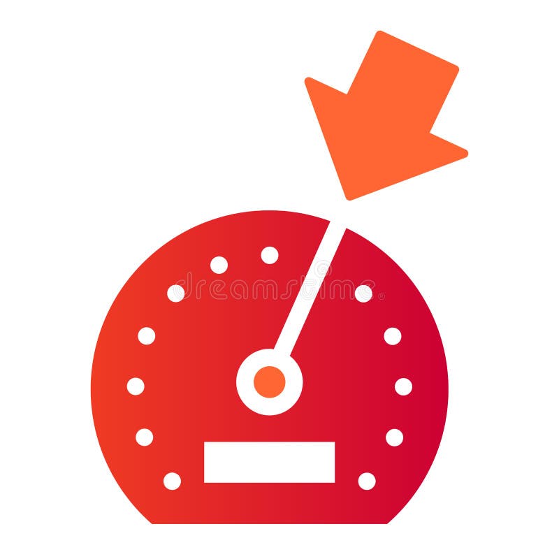 Cruise Control Flat Icon. Dashboard Vector Illustration Isolated on ...