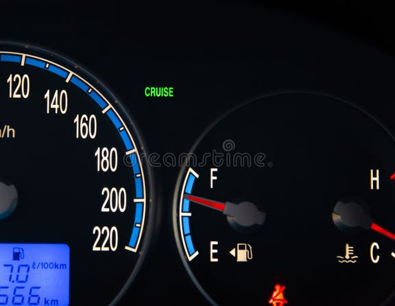 Cruise Control Light of a Modern SUV Stock Image - Image of limit ...