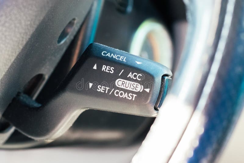 Cruise Control Stalk Under a Car`s Steering Wheel Stock Photo - Image ...