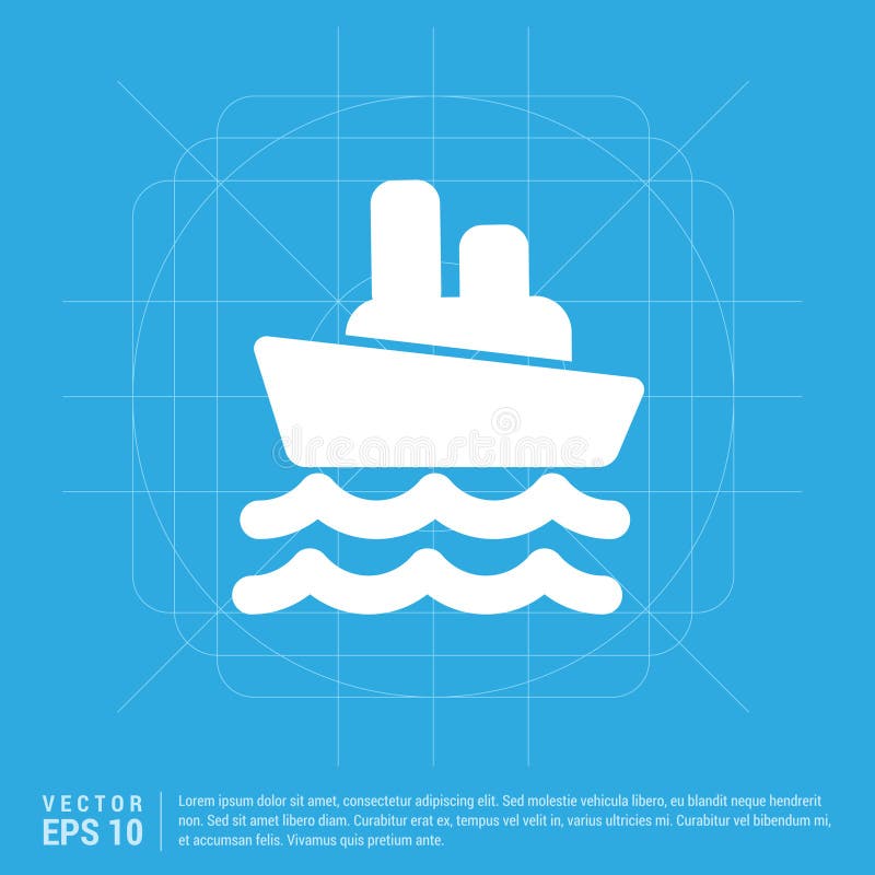 Cruise Icon stock vector. Illustration of ocean, nautical - 132401629
