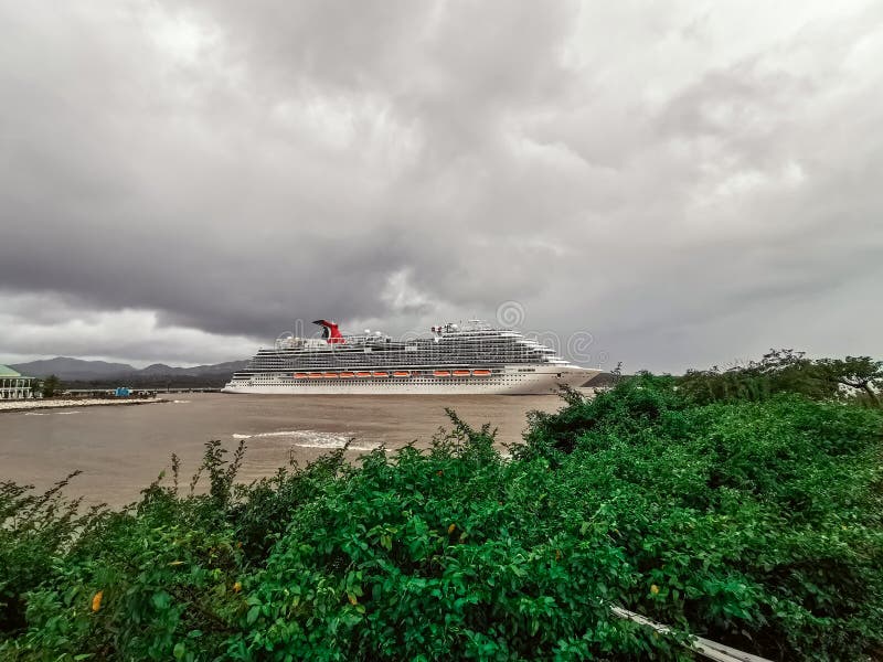 Cruise Liner at the Entrance Stock Photo - Image of cruise, ship: 211382258