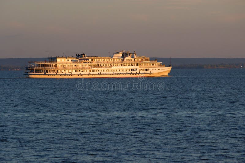 Cruise Liner in the Open Sea Stock Image - Image of cruise, barcelona ...