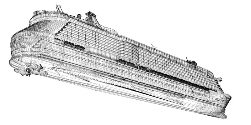 Cruise liner stock illustration. Illustration of power - 42953247