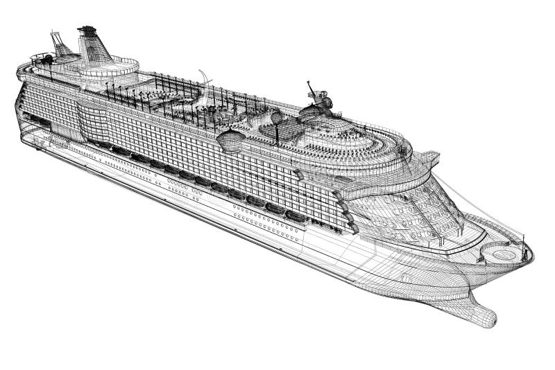 Cruise liner stock illustration. Illustration of boats - 42954503