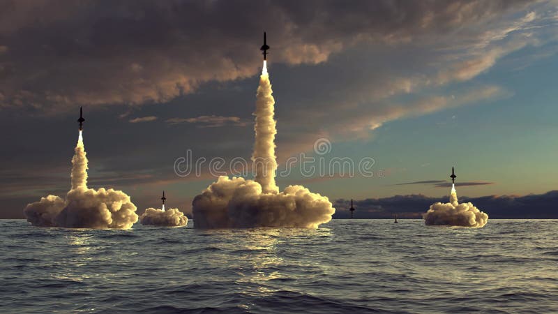 Rockets Take Off from Water Stock Video - Video of homing, military ...
