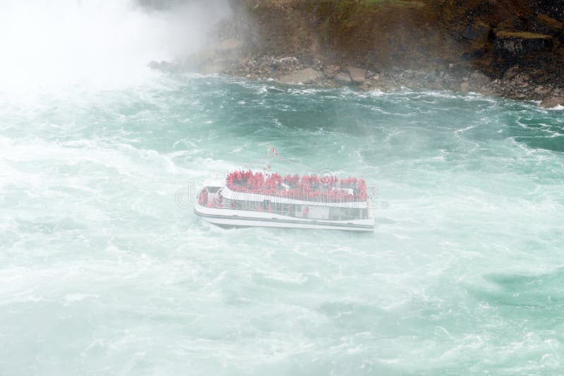 Cruise at Niagara Fall Waterfall Stock Photo - Image of mist, ferry ...