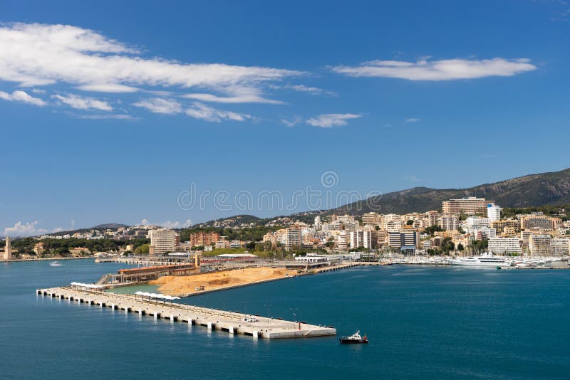 Cruise Port in the Palma De Mallorca Bay Stock Image - Image of ...