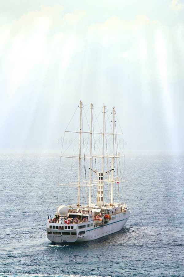 Cruise sailing vessel stock image. Image of sail, light - 27958047