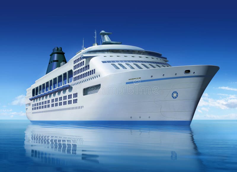 Vector Hi-detailed Cruise Ship Stock Vector - Illustration of nautical ...