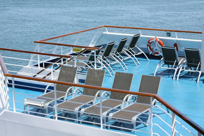 Bar stools on ship deck stock image. Image of pattern - 8185979