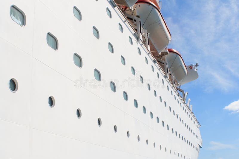 Wooden Handrail on Cruise Ship Deck at Sea Stock Photo - Image of ...