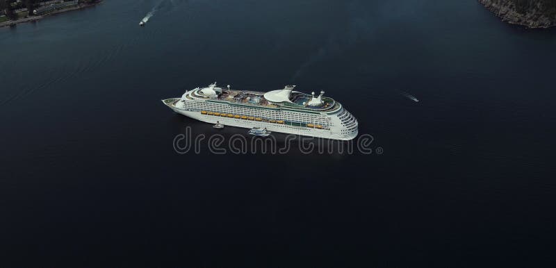 Cruise ship above view stock image. Image of large, view - 95921787