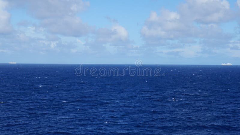 Cruise Ship on the Atlantic Ocean Stock Image - Image of sailing, cloud ...